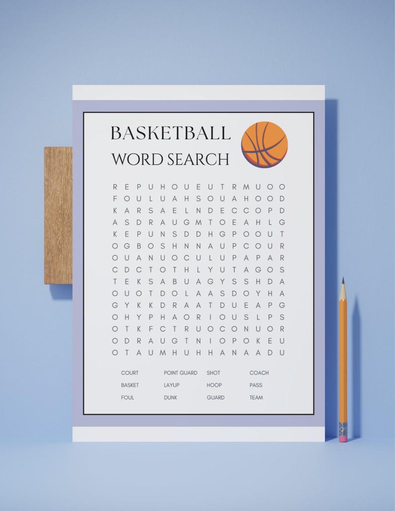 Basketball Word Search Printable | Basketball Puzzle Game | Sports ...