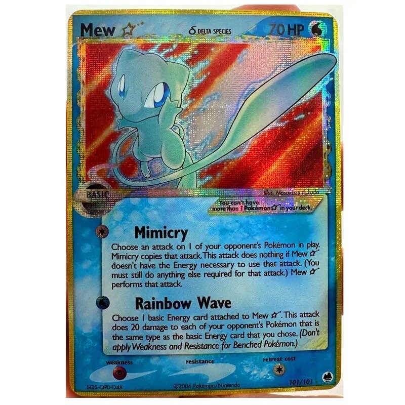Pokemon Card Mew Mewtwo Charizard Gold Star 1st First Edition Handmade ...