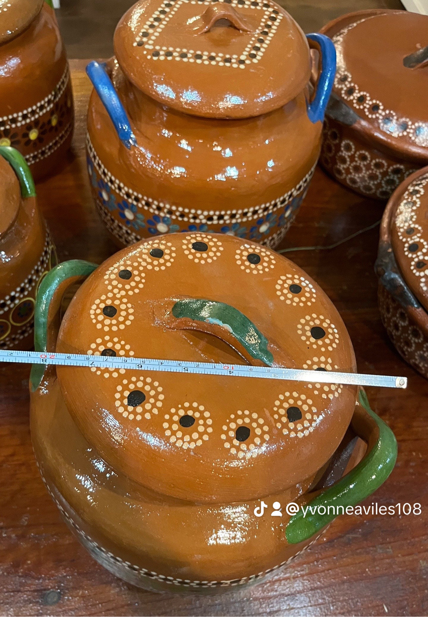Authentic Mexican Handmade & Hand-painted Frijolera De Barro | Clay ...