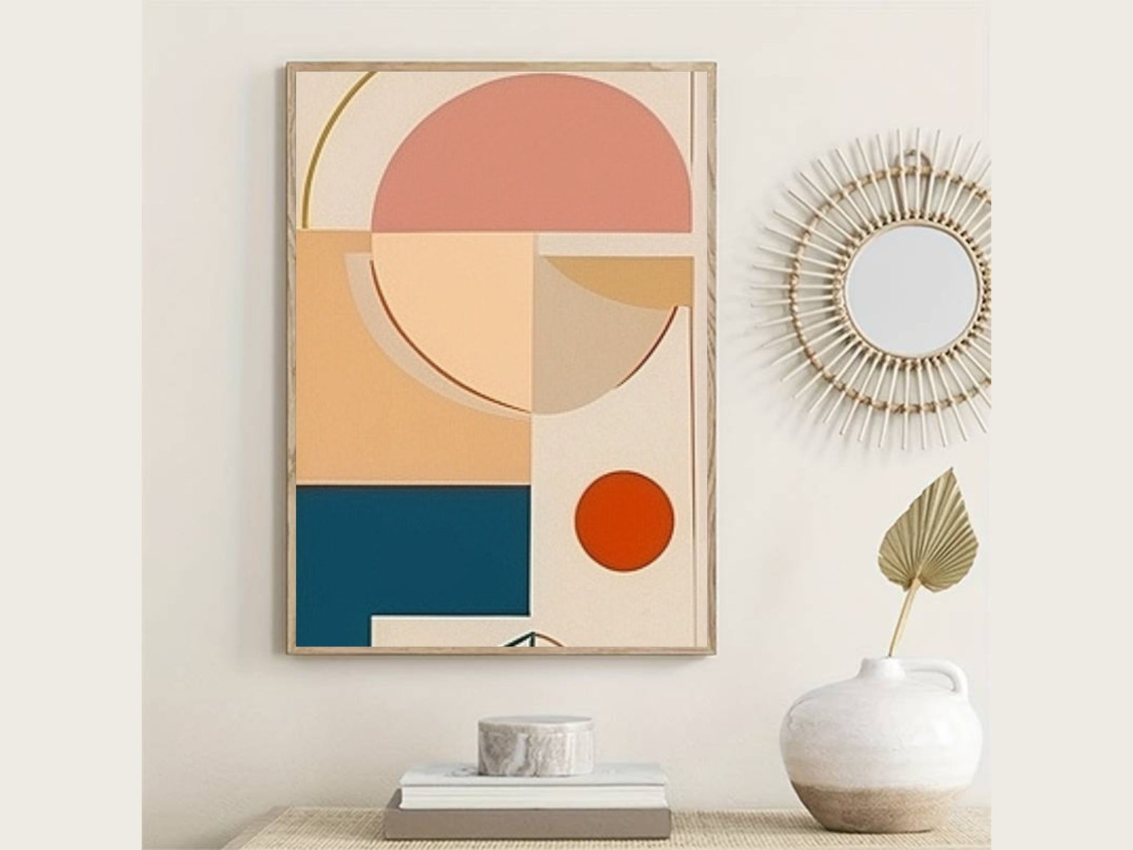 Digital Print, Set of 2, Mid Century Modern Art, Vertical Orientation ...