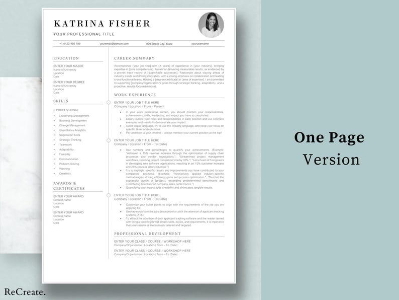 Professional 2026 Resume Template MS Word | Cover Letter & References | Professional and Modern ...