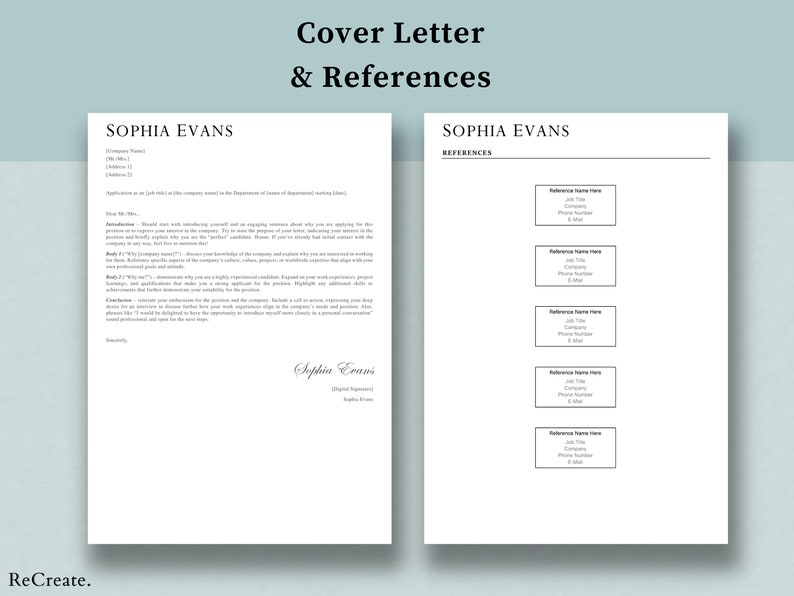 Professional 2026 Resume Template MS Word | Cover Letter & References ...