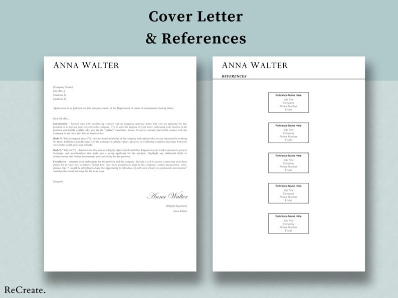 Professional 2025 Resume Template MS Word | Cover Letter & References ...