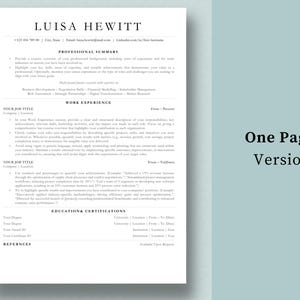 Professional Resume Template 2025: Modern CV, Cover Letter (digital ...