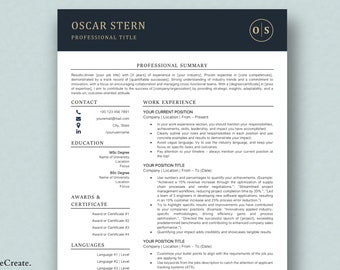 Professional 2024 Word Resume Template Incl. Cover Letter & Reference