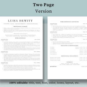 Professional 2025 Resume Template MS Word | Cover Letter & References ...
