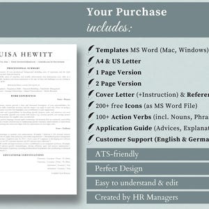 Professional 2025 Resume Template MS Word | Cover Letter & References ...