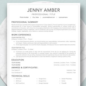Professional 2025 Resume Template MS Word | Cover Letter & References ...