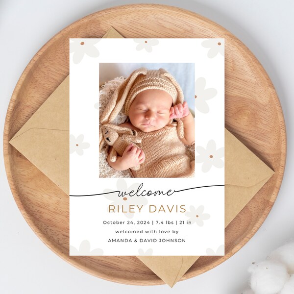 Postcard Baby Announcement - Etsy