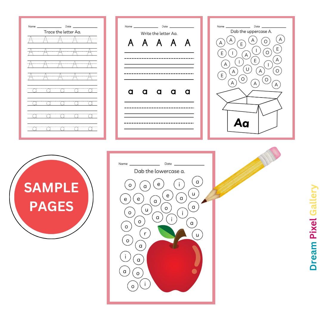 Full of Fun Colorful Alphabet Practice Workbook - Preschool Children ...