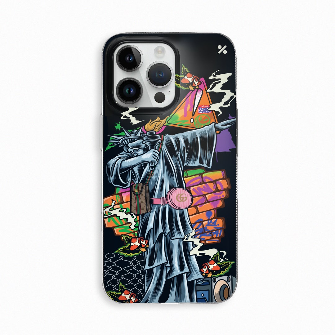 Dab Drop Resistant iPhone Case Statue of Liberty Trippy Hip Pop New ...