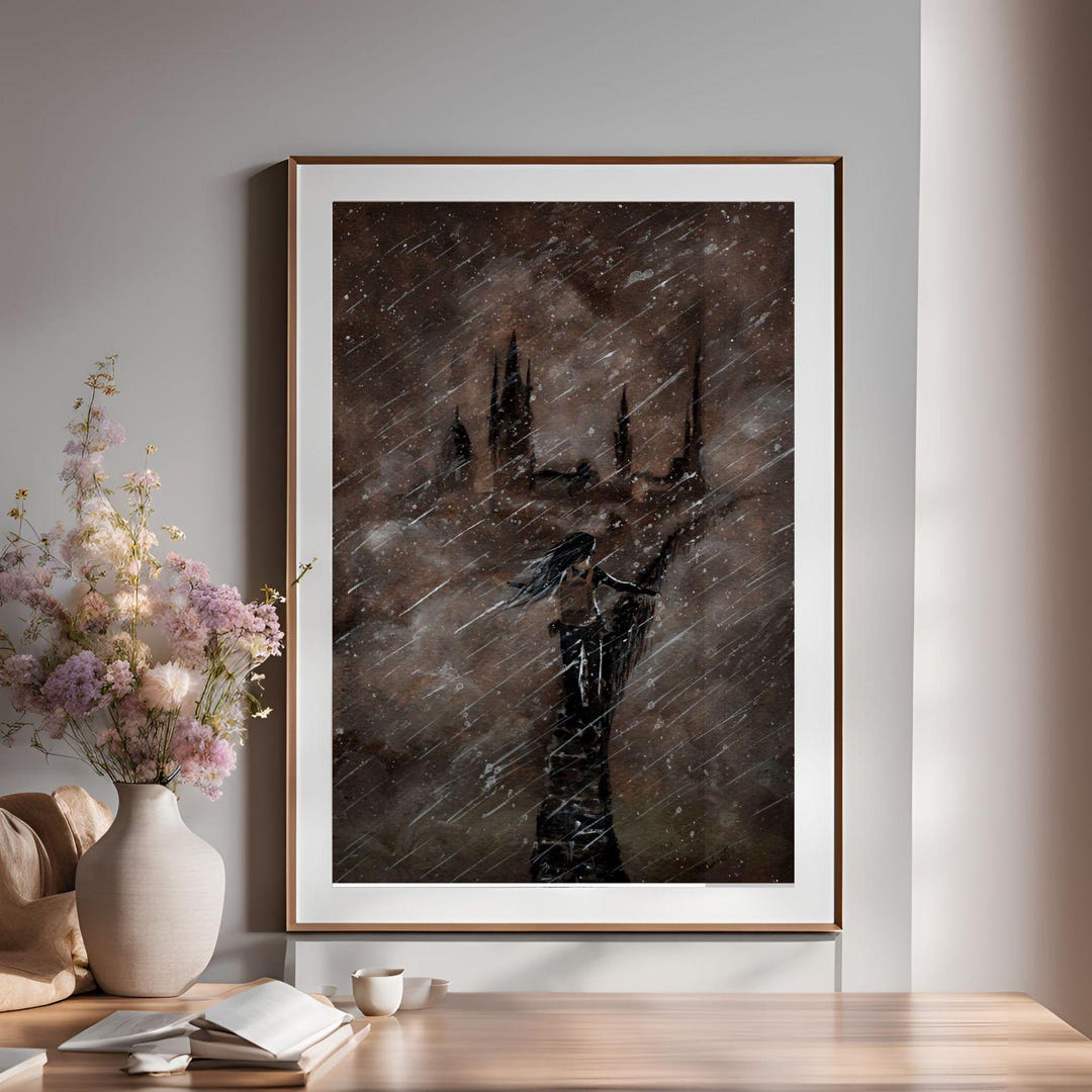 Physical Fourth Wing Inspired Art Print of Original Gouache, Violet ...