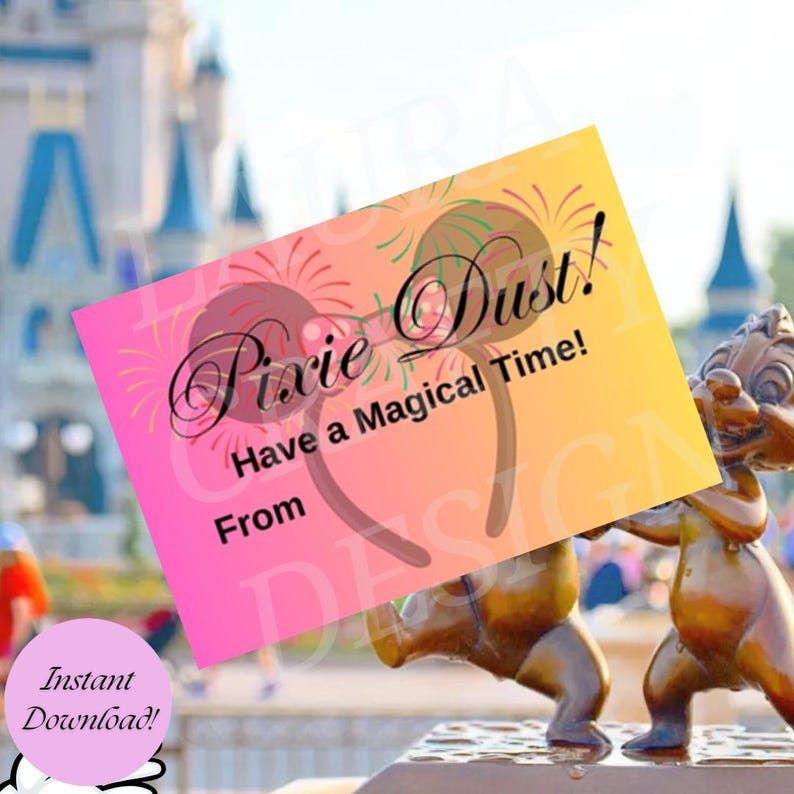 Pixie Dusted Cards Gift Tags Download and Print - Etsy