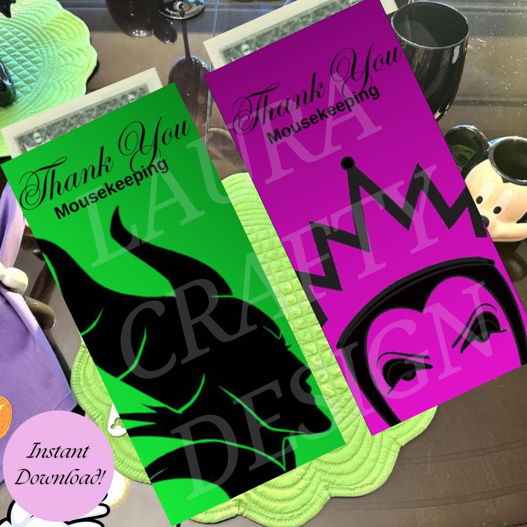 Thank You Mousekeeping Caste Member Cash Tipping Envelope Villains ...