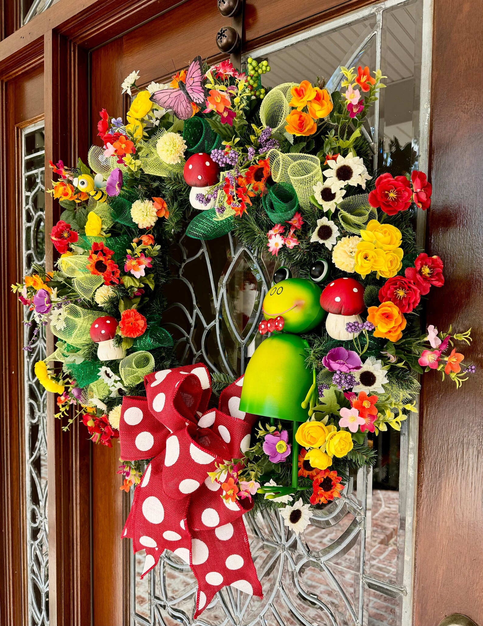 Toadally Adorable Frog Wreath, Spring Floral Wreath, Frog Wreath - Etsy