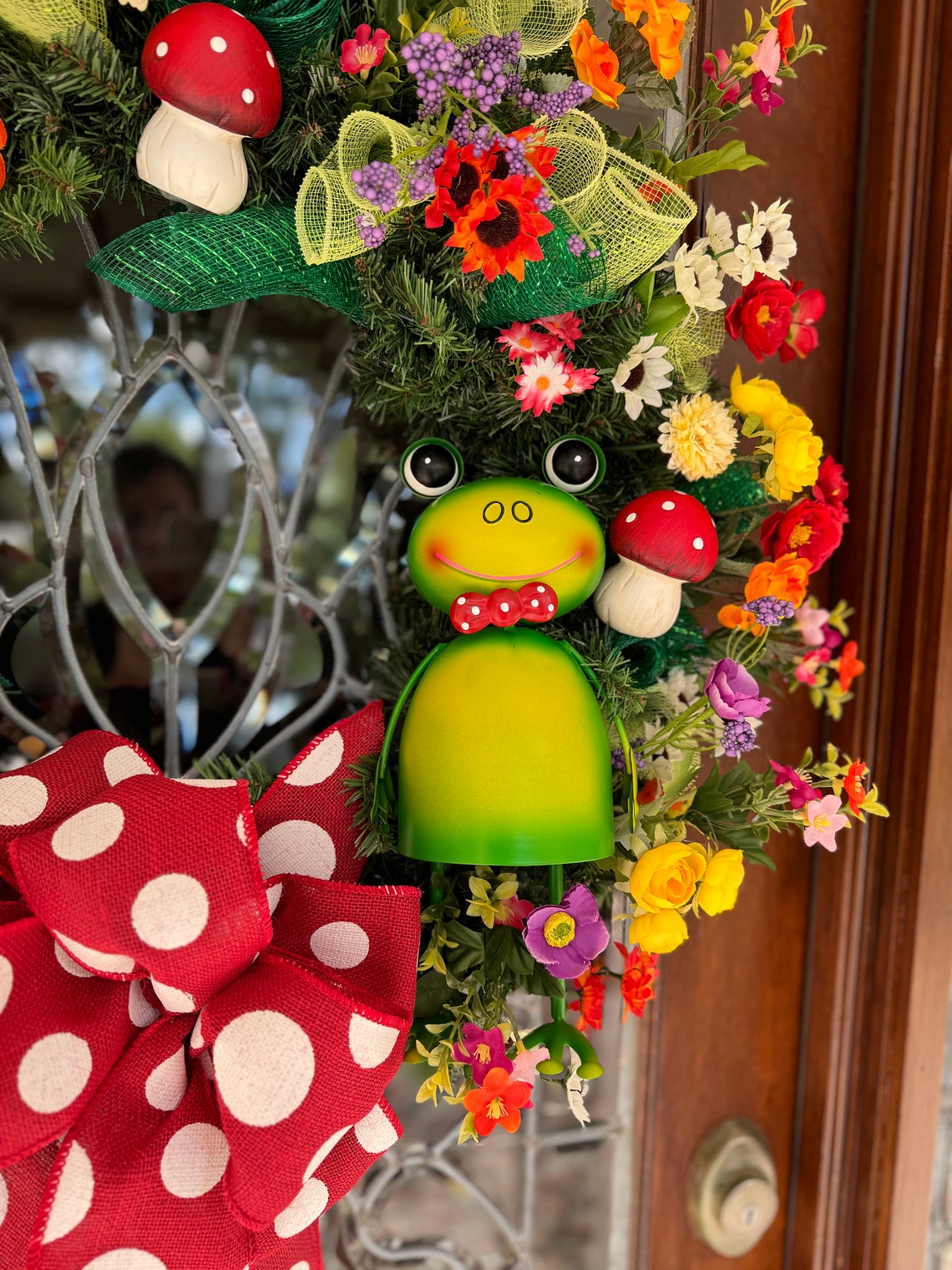 Toadally Adorable Frog Wreath, Spring Floral Wreath, Frog Wreath - Etsy
