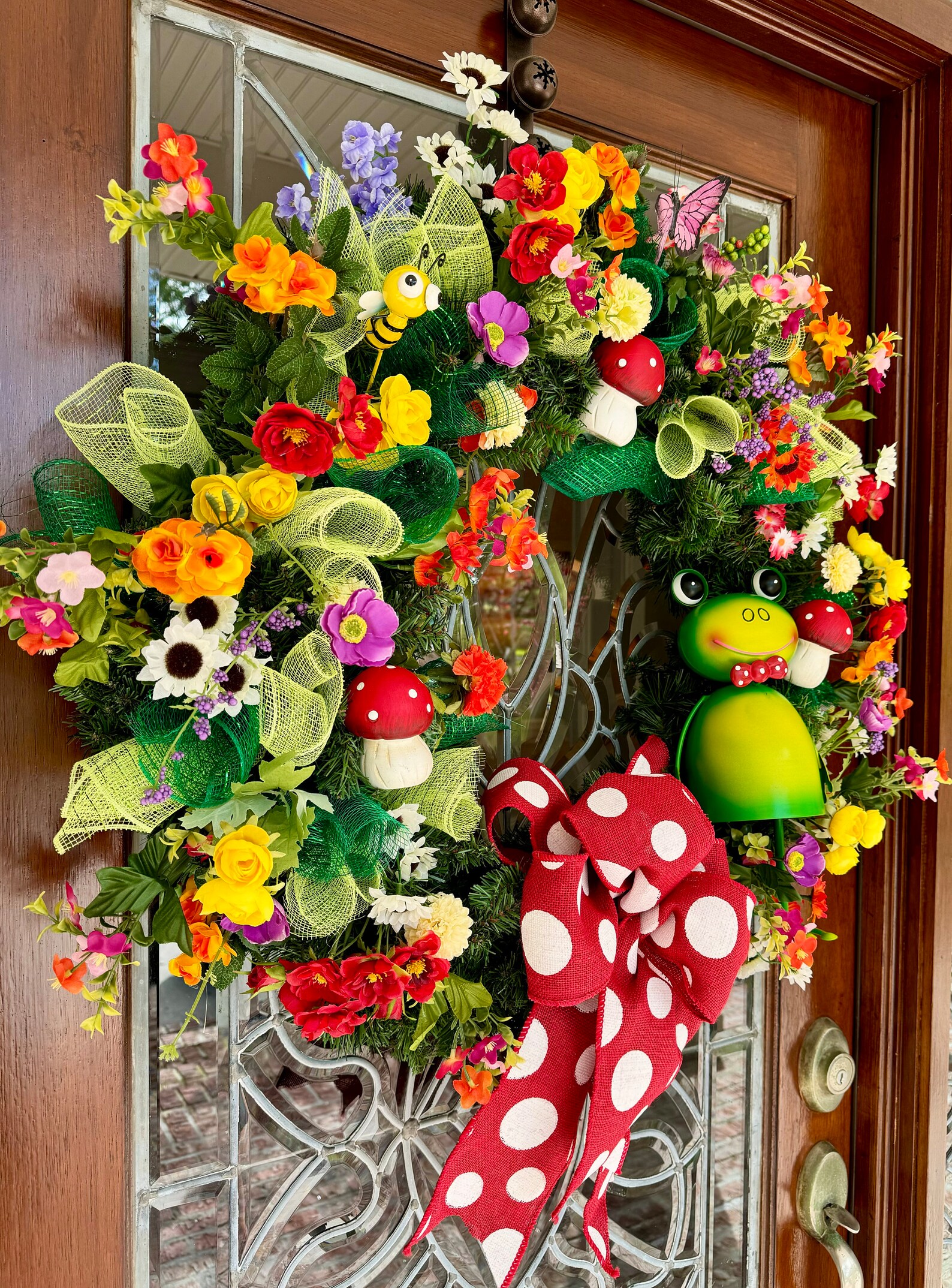 Toadally Adorable Frog Wreath, Spring Floral Wreath, Frog Wreath - Etsy