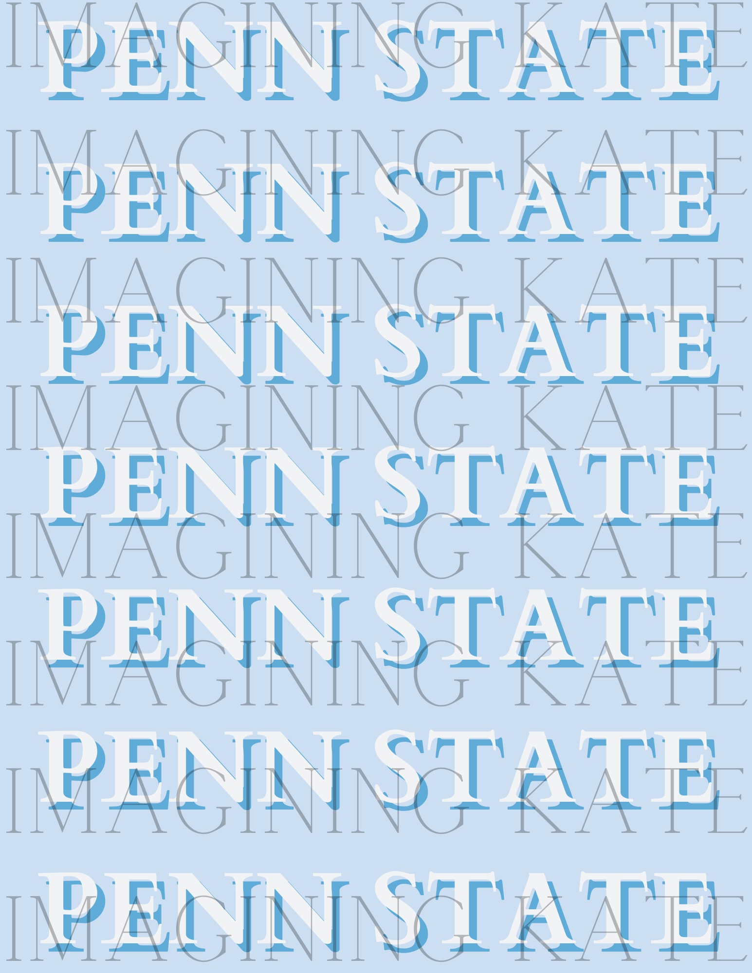 Penn State Wall Prints Dorm Decor Blue and White Lions Decor for ...
