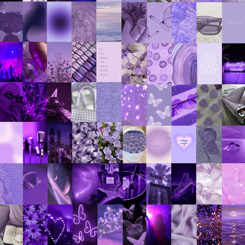 Purple Wall Collage - Etsy