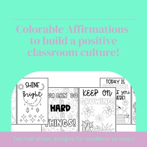 Printable Affirmations for Kids to Color - Etsy