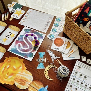 Outer Space Morning Basket Digital Download, Homeschool Printable | Pre ...