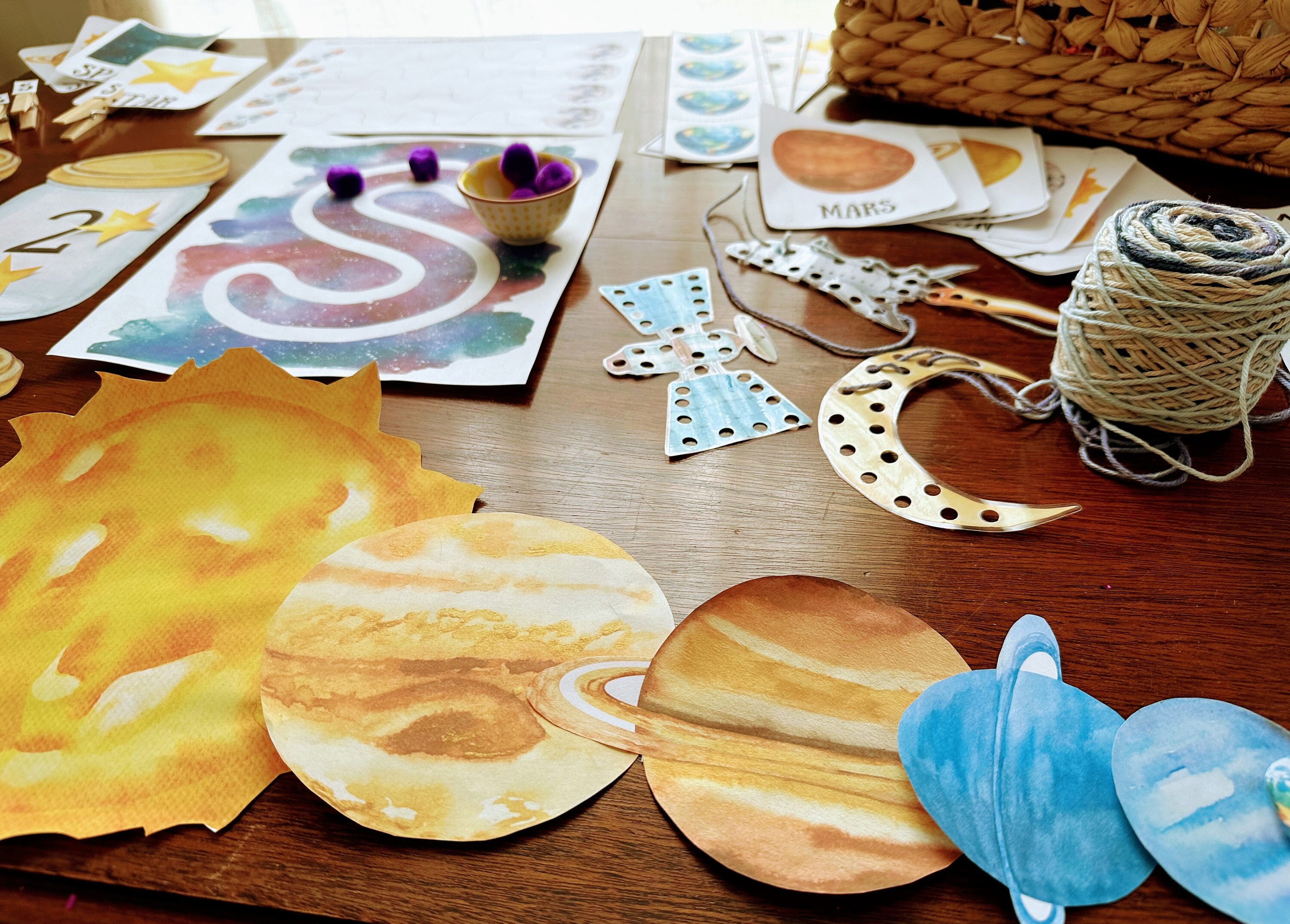 Outer Space Morning Basket Digital Download, Homeschool Printable | Pre ...