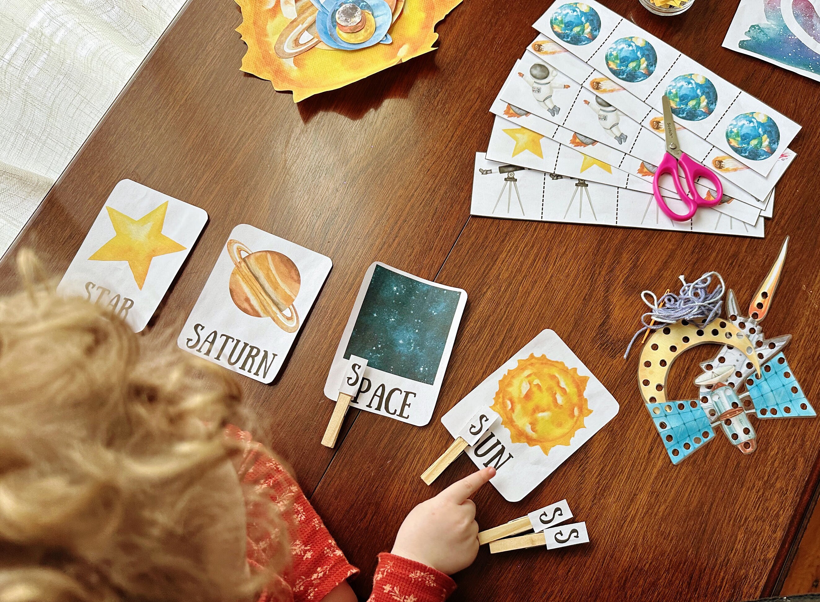 Outer Space Morning Basket Digital Download, Homeschool Printable | Pre ...