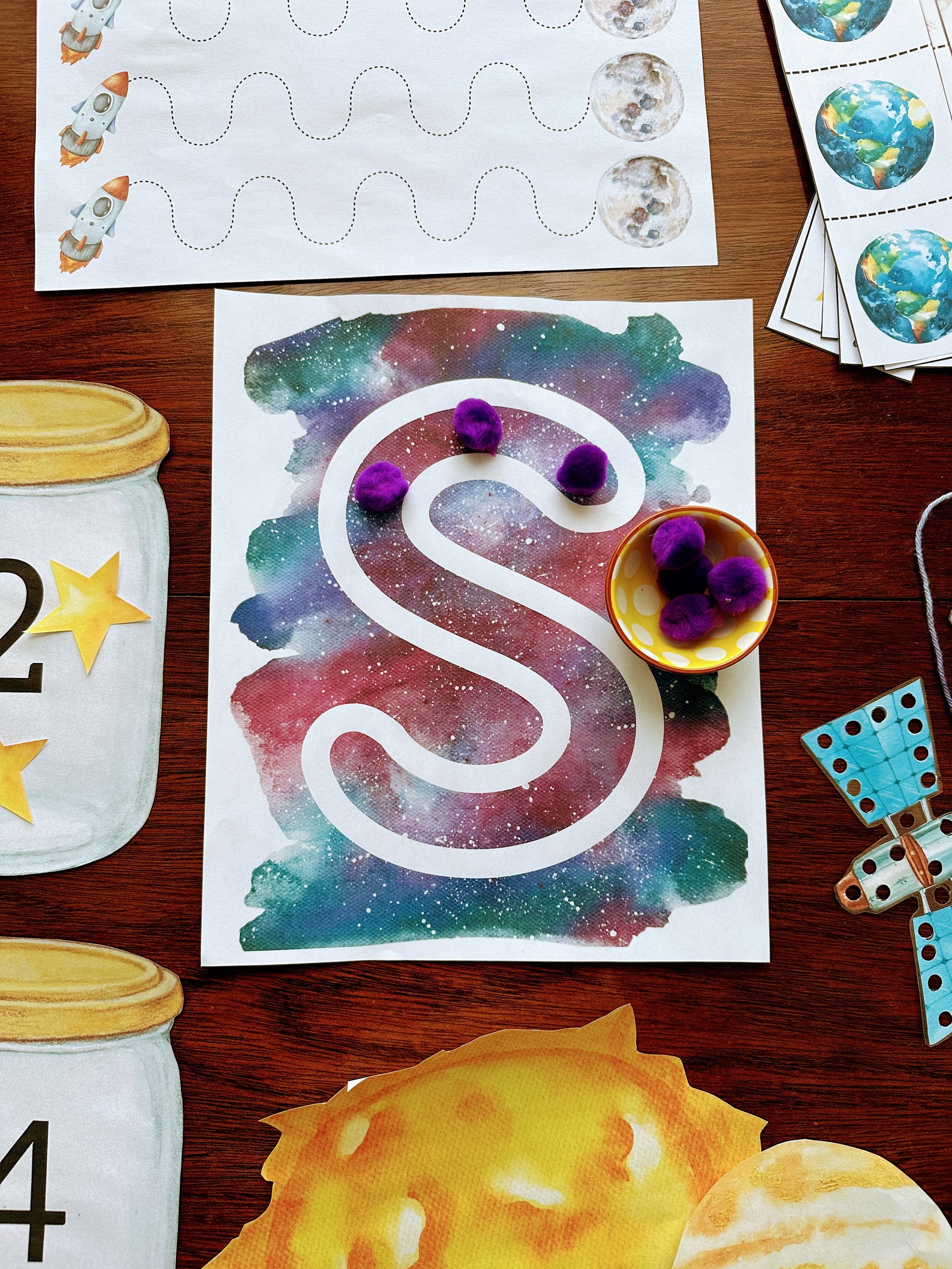 Outer Space Morning Basket Digital Download, Homeschool Printable | Pre ...