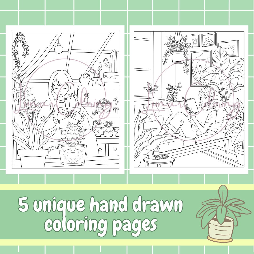 Coloring Pages for Teens and Adults, "plant Lovers", Plants, Succulents ...
