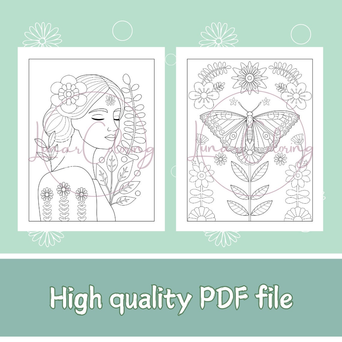 Folk Art Coloring Pages, Nature, Flowers, Coloring Pages for Adults ...