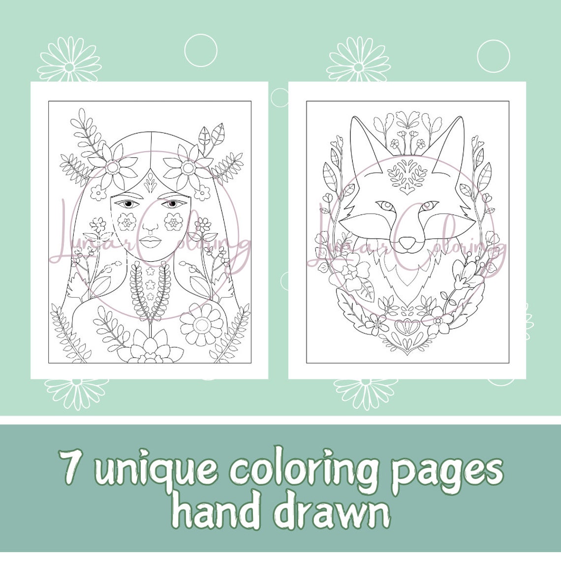 Folk Art Coloring Pages, Nature, Flowers, Coloring Pages for Adults ...