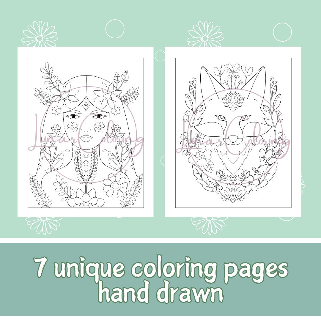 Folk Art Coloring Pages, Nature, Flowers, Coloring Pages for Adults ...