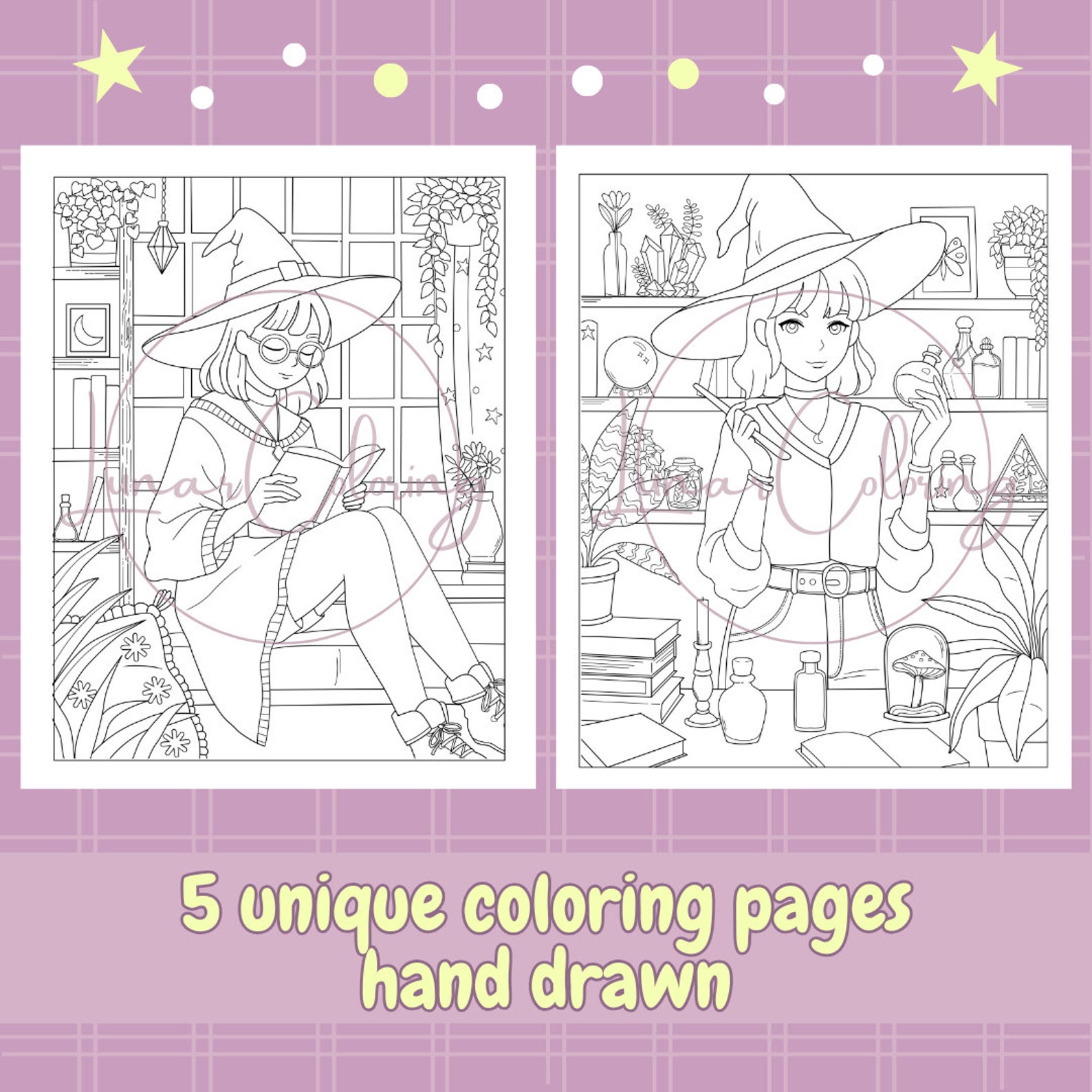 Witchy Girls, Coloring Pages for Teens, Coloring Pages for Adults ...
