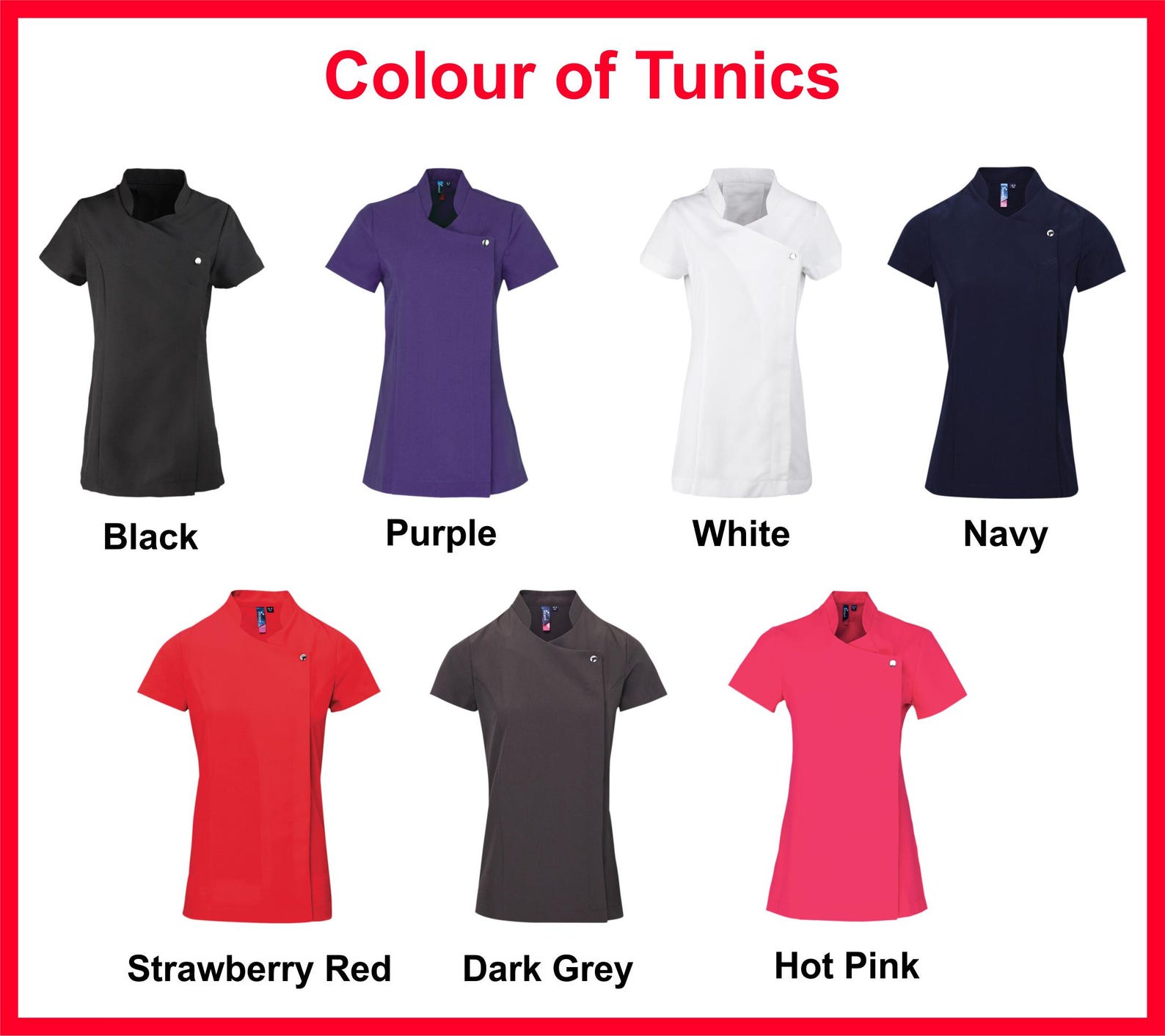 Personalised Barbers Salon Tunic, Custom Your Text and Logo Printed ...
