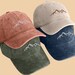 Embroidered Mountain Hill Design Vintage Cap, Cotton Comfort Color ...