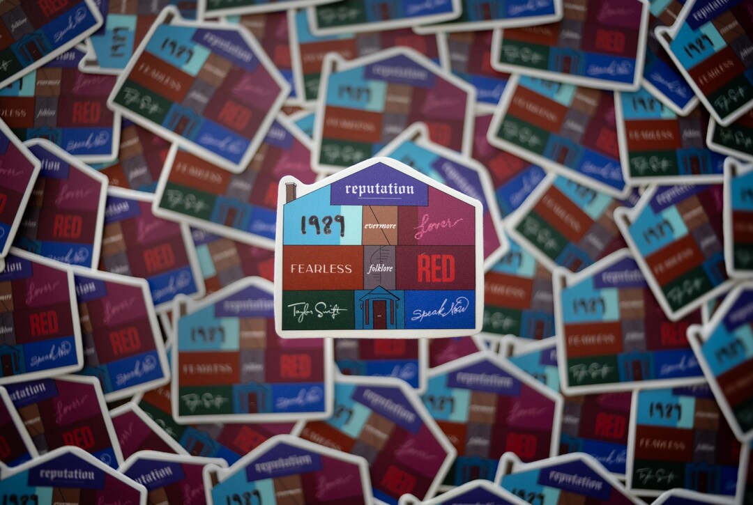 Taylor Swift Eras House Sticker – Colorful Album Design Inspired by ...