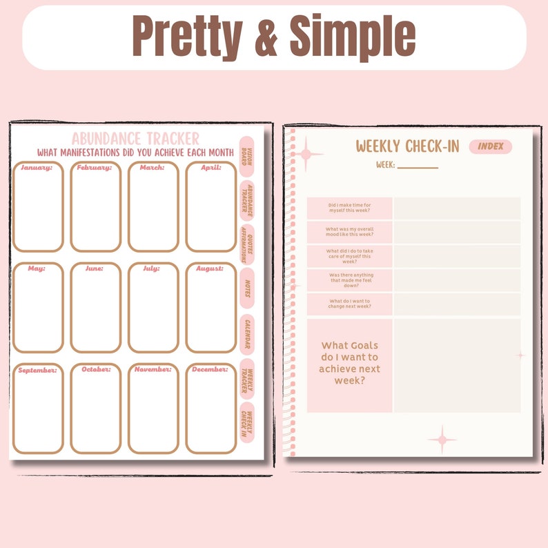 Printable & Digital Manifestation Journal, Gratitude Journal, Goodnotes ...