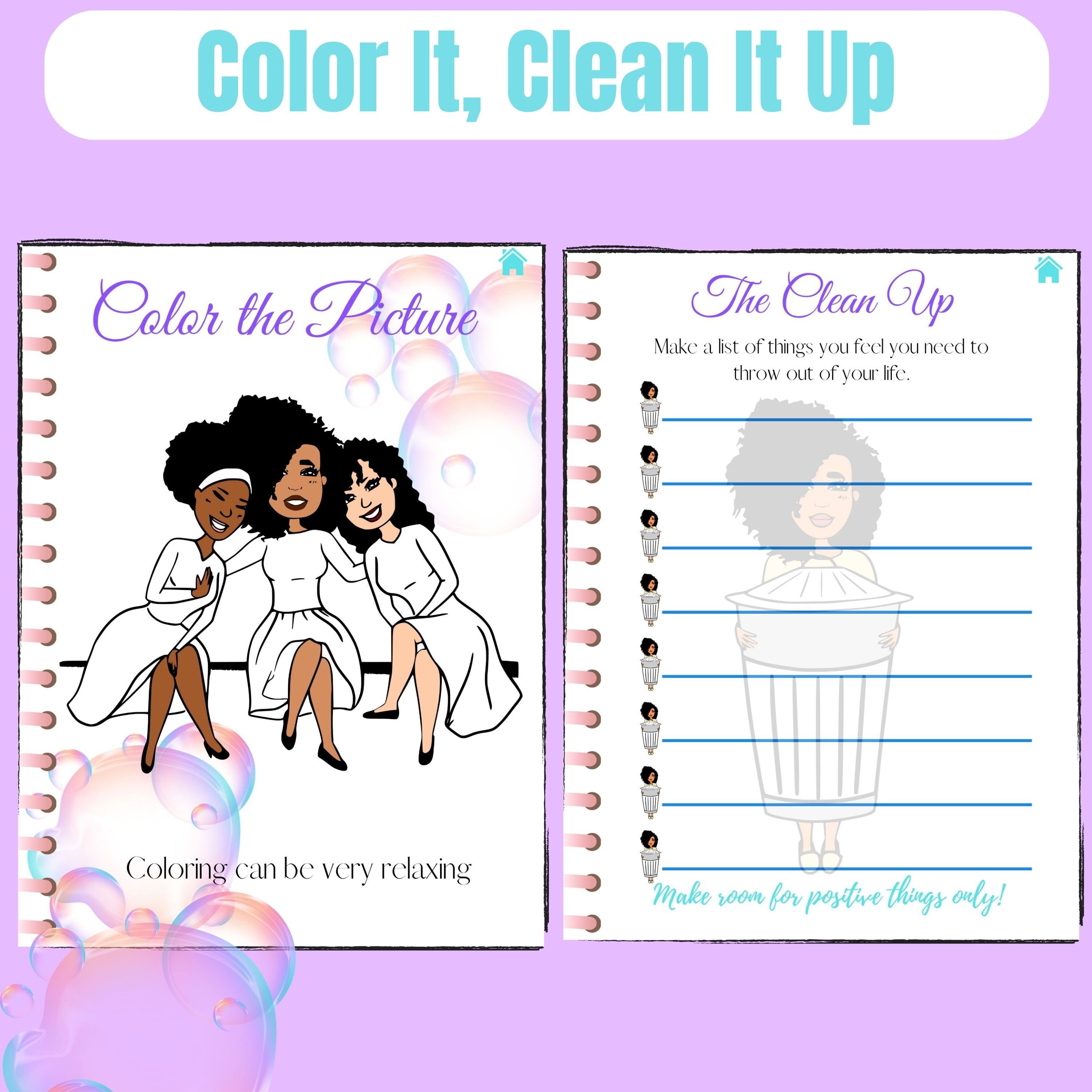 Printable & Digital Self-care Planner Self-love Journal Worksheets Mood ...