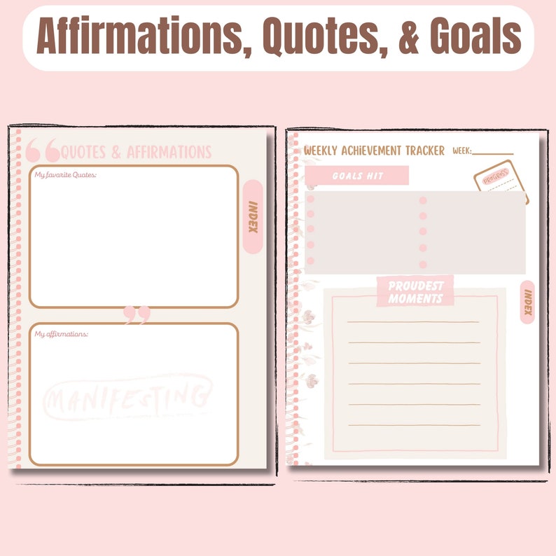 Printable & Digital Manifestation Journal, Gratitude Journal, Goodnotes ...