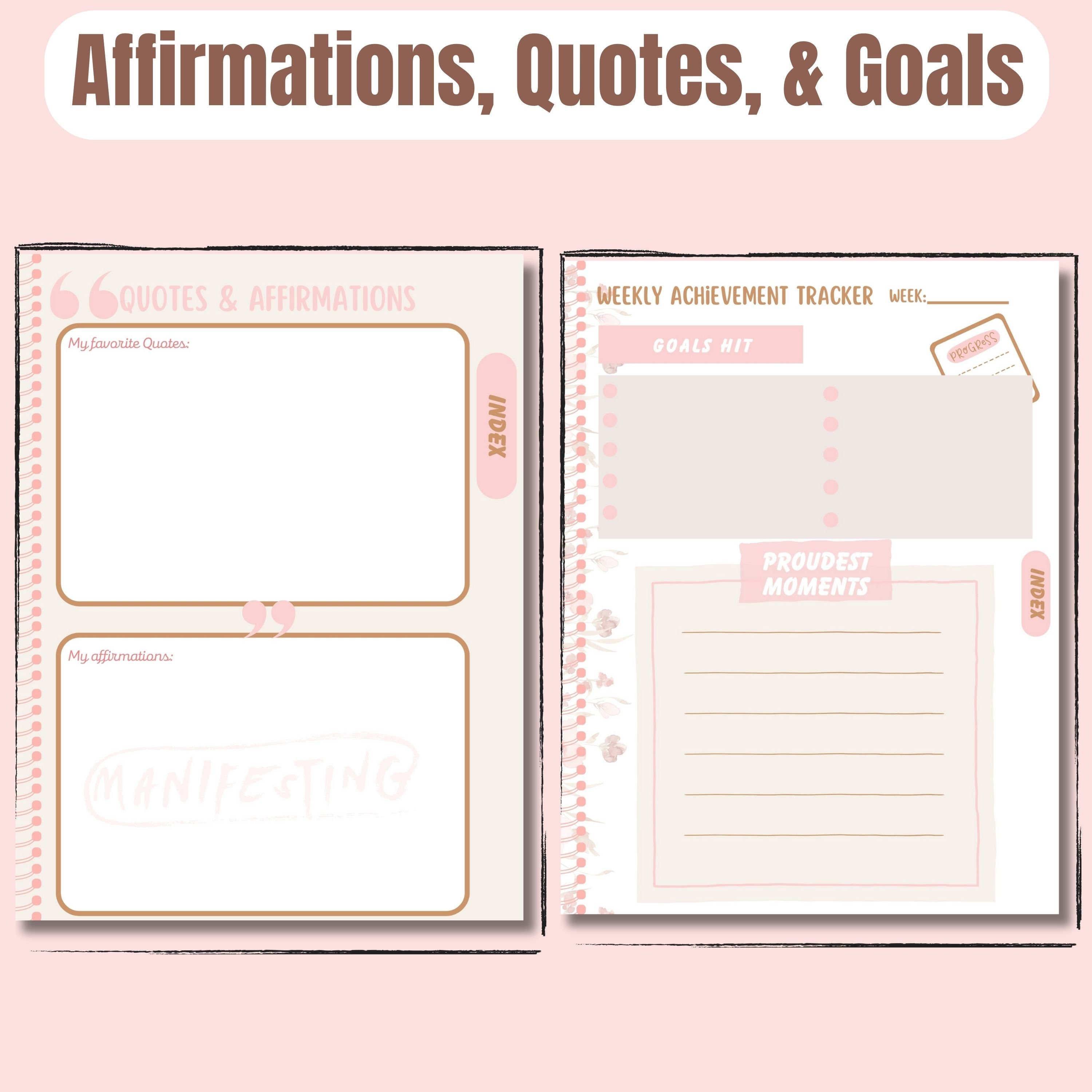 Printable & Digital Manifestation Journal, Gratitude Journal, Goodnotes ...