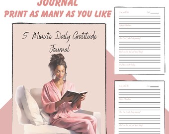 5 Minute Daily Gratitude Journal - Etsy