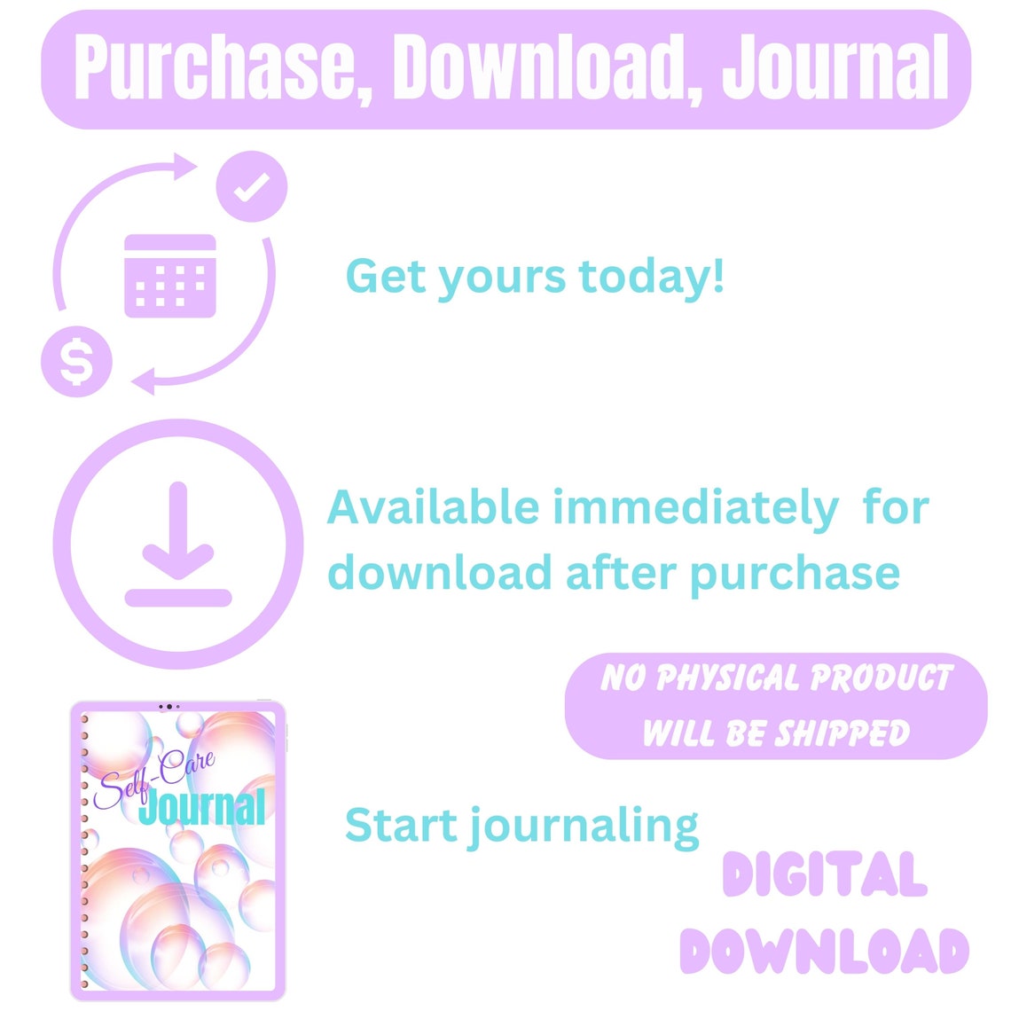 Printable & Digital Self-care Planner | Self-love Journal | Worksheets ...