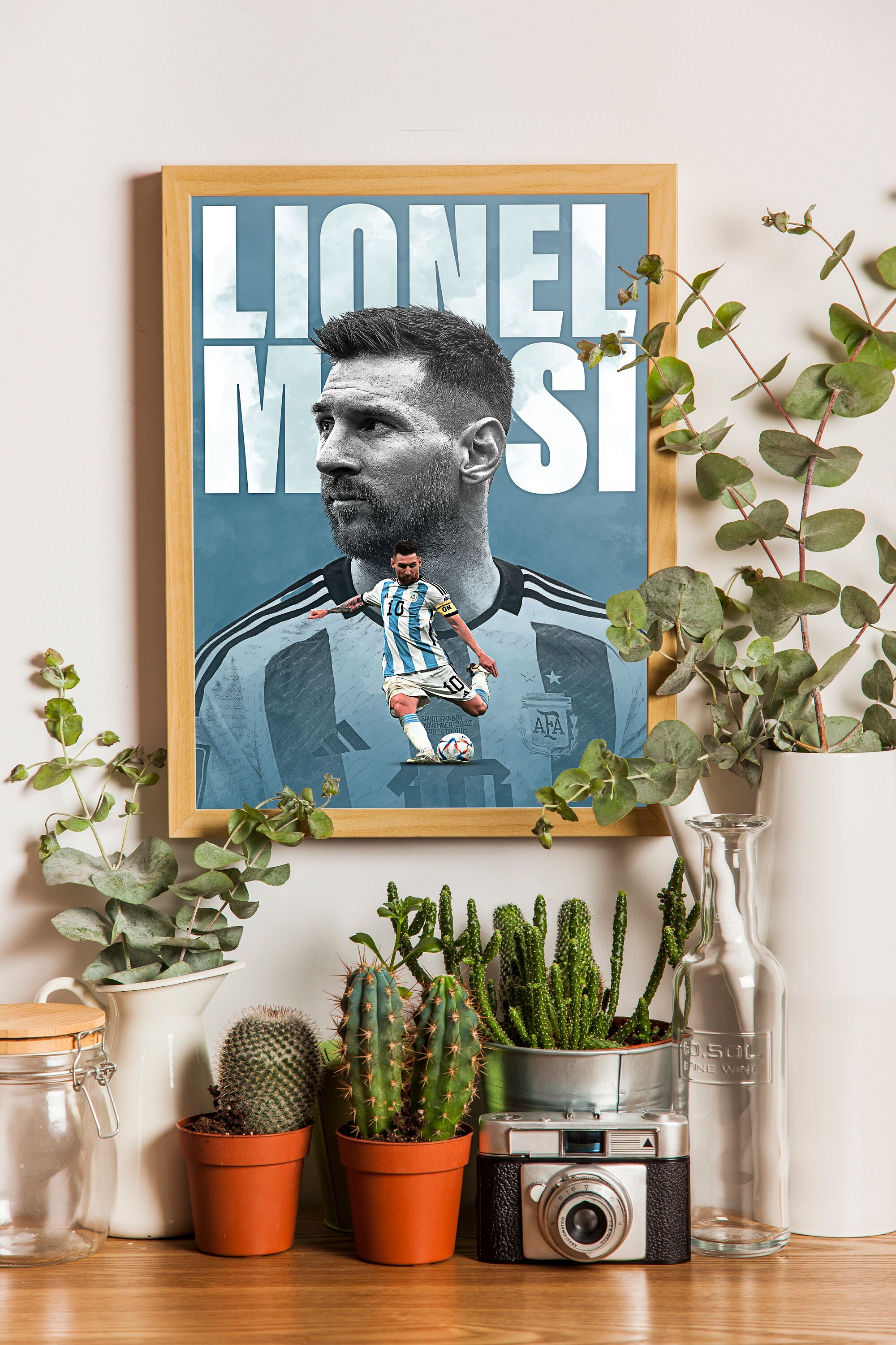 Lionel Messi Poster Messi Football Digital Poster A4 High Definition ...