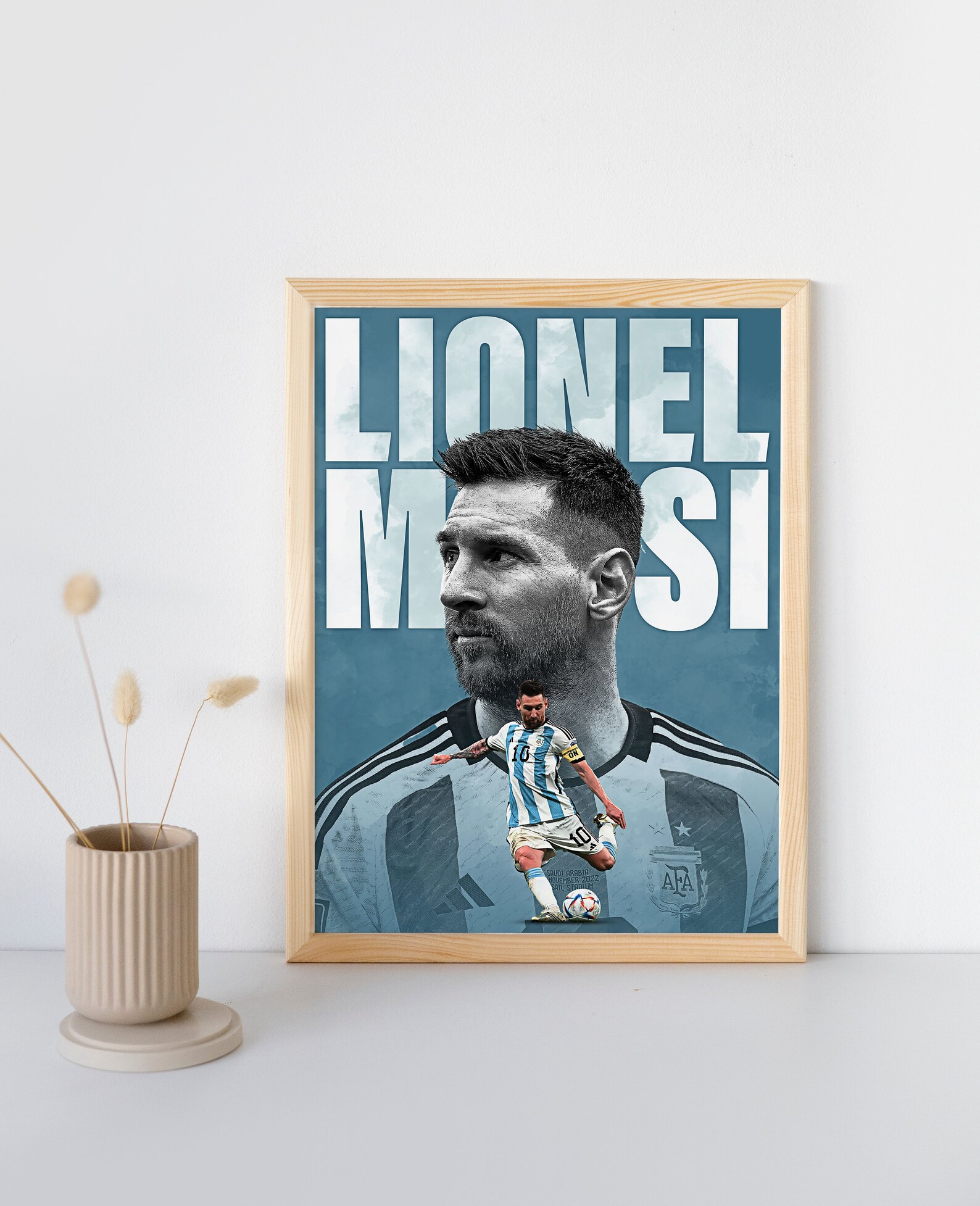 Lionel Messi Poster Messi Football Digital Poster A4 High Definition ...