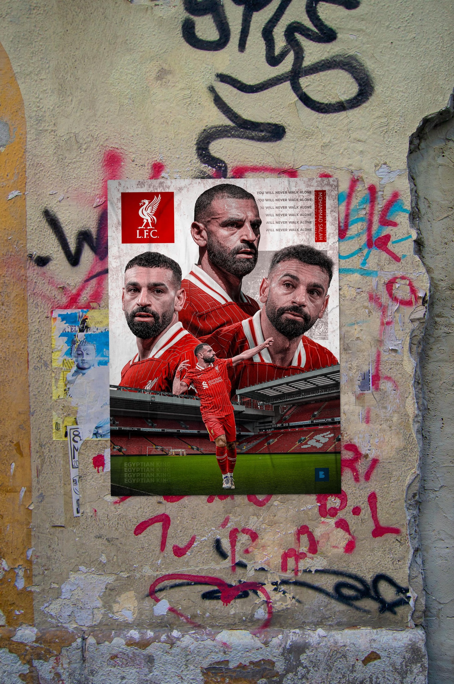 Muhammad Salah - Egyptian King - Poster - Liverpool - Tshirt - PNG ...