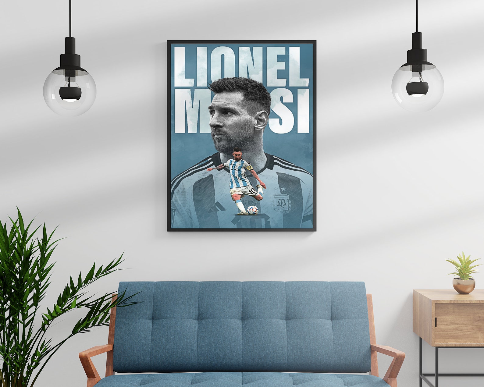 Lionel Messi Poster Messi Football Digital Poster A4 High Definition ...