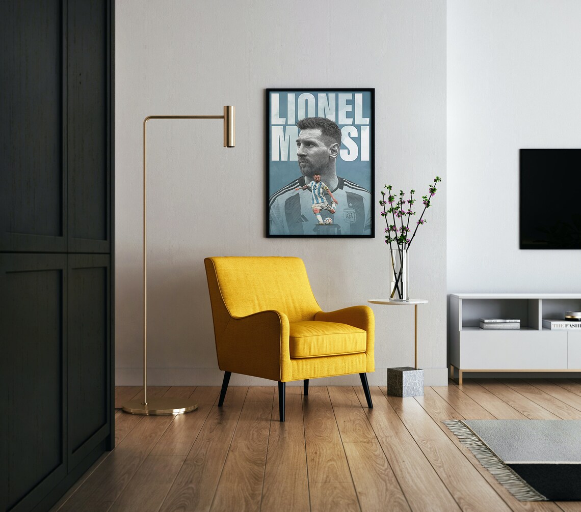 Lionel Messi Poster Messi Football Digital Poster A4 High Definition ...
