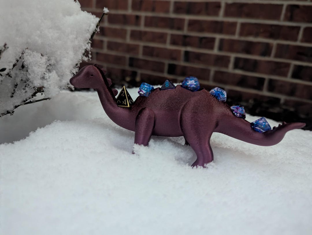 Mini Dienosaur 10mm Dice Holder, Dnd RPG Storage, Tabletop Brontosaurus ...