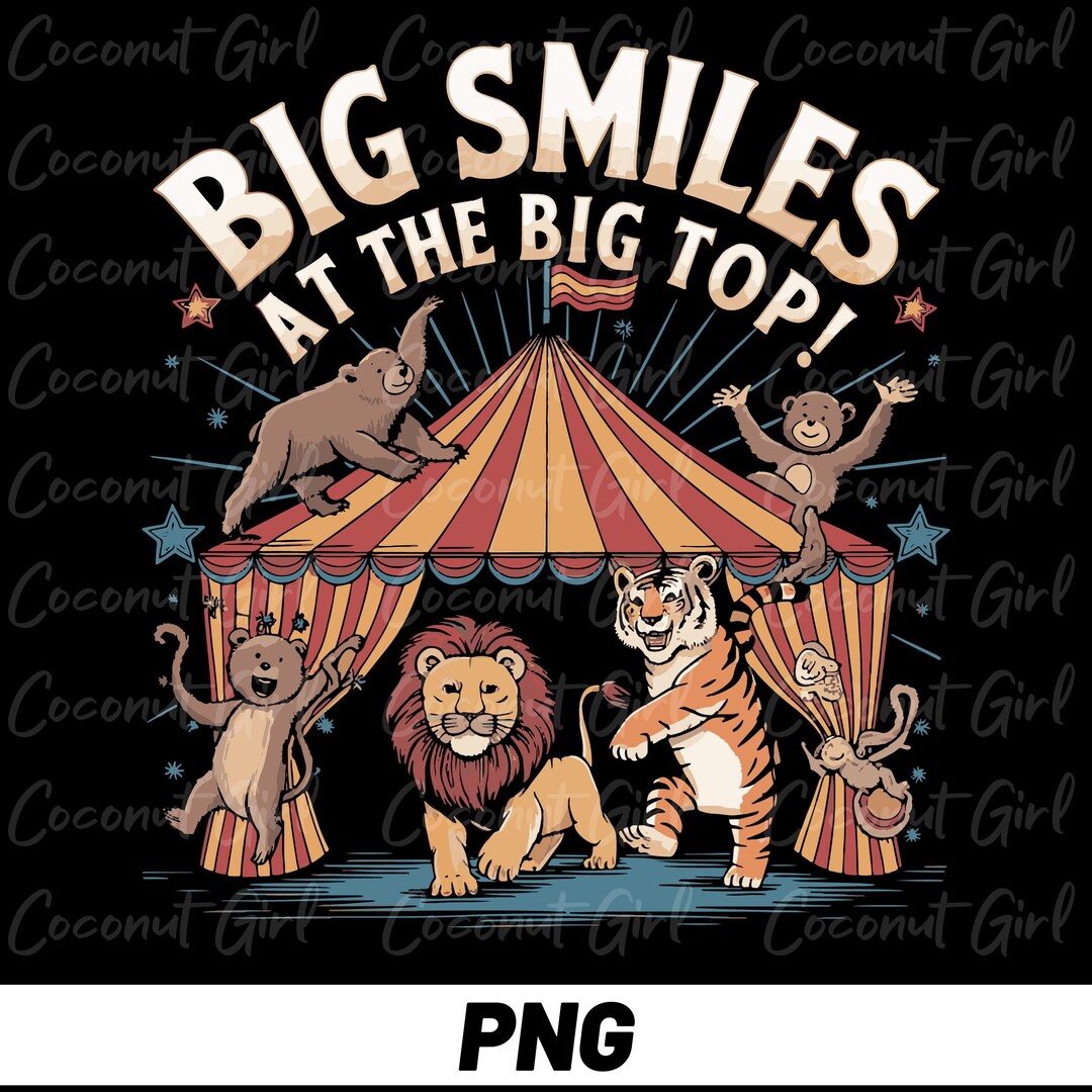 Big Smiles at the Big Top PNG | Circus Carnival Party Clipart | Digital ...