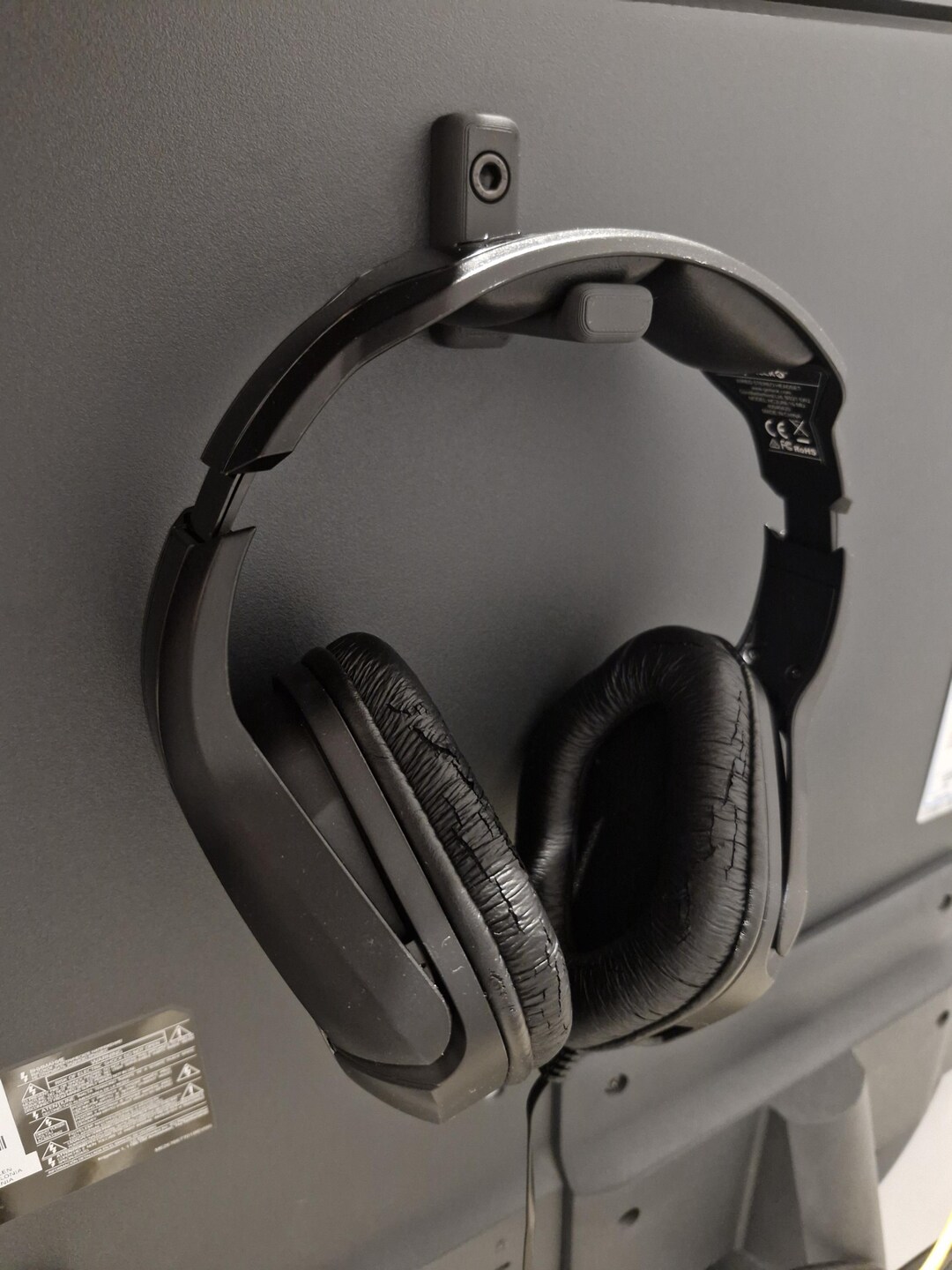 Back of Television TV Monitor Hook for Cables of Headphones (comes With ...